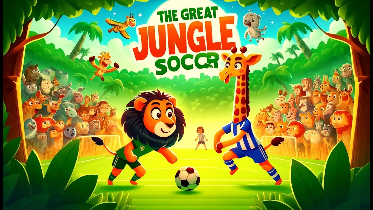 The Great Jungle Soccer Match | Stories for Kids in English - YouTube