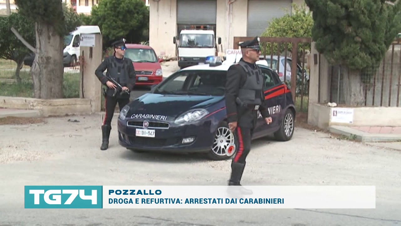 POZZALLO DROGA E REFURTIVA, ARRESTATI DAI CARABINIERI - YouTube