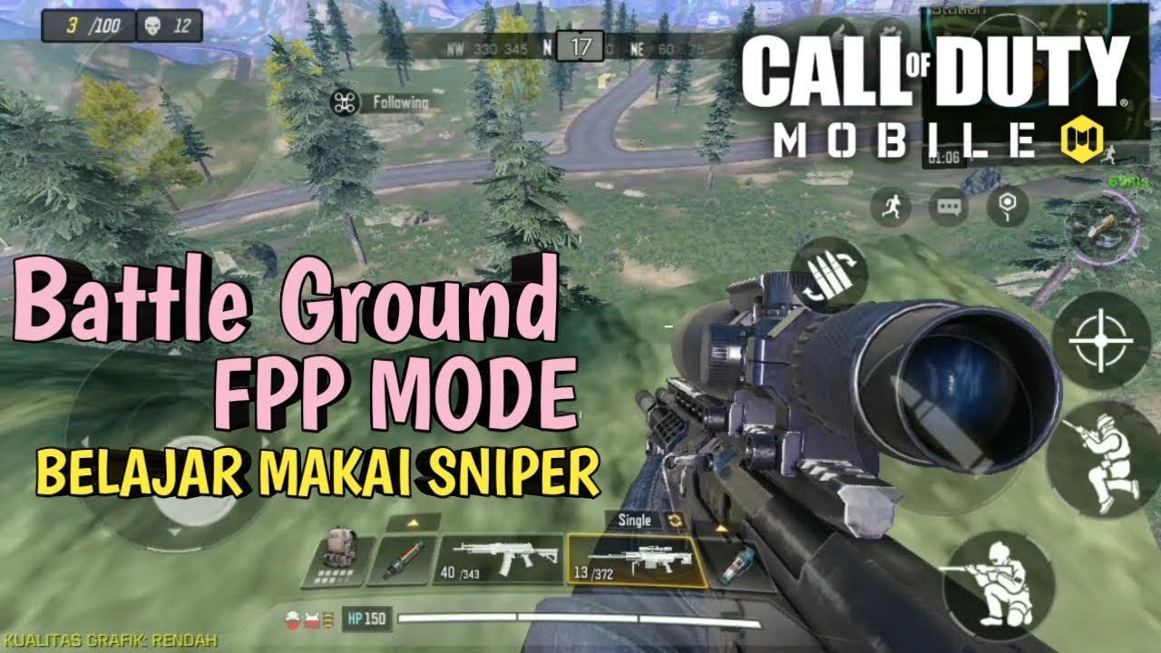 #CODM BATTLE GROUND FPP MODE, BELAJAR AWM GAES - GARENA CALL OF DUTY ...