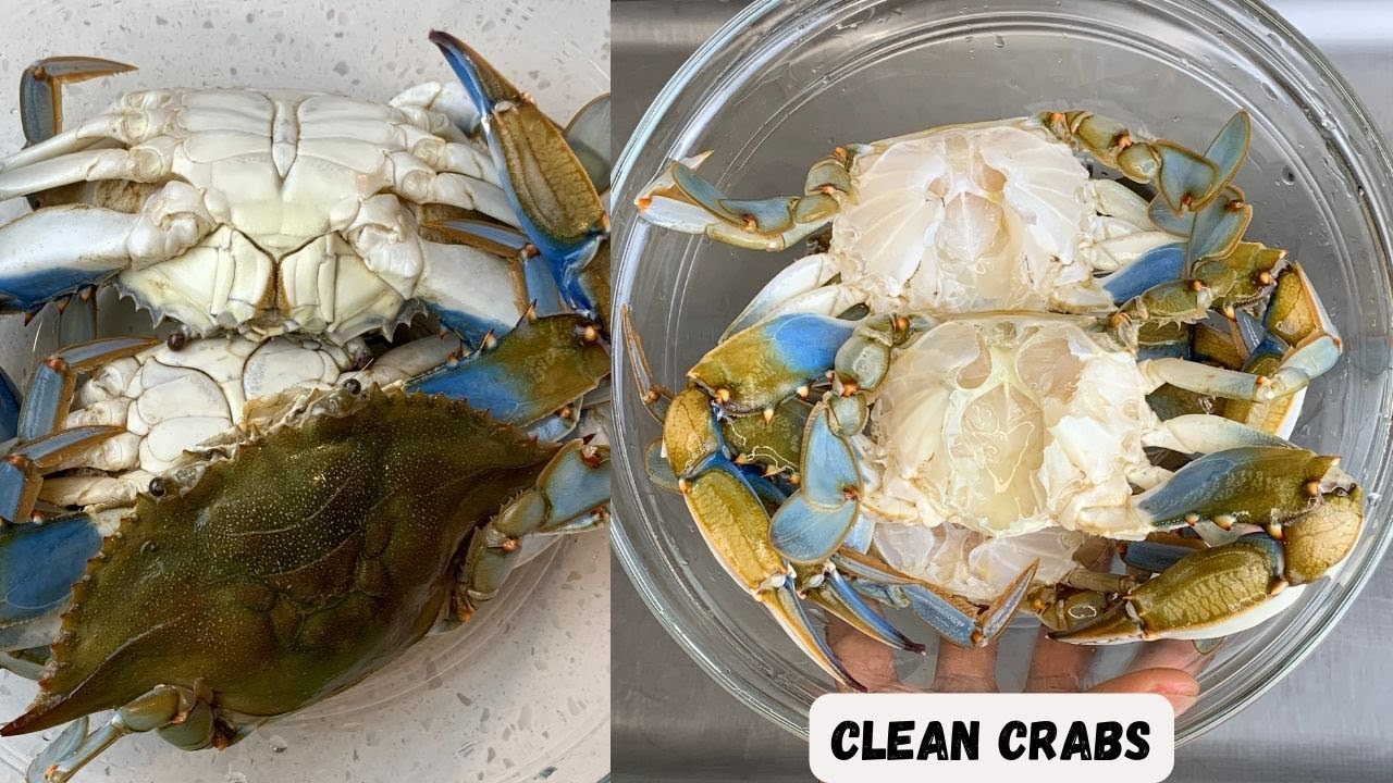How to Clean Blue Crabs | Comment Nettoyer les Crabes - YouTube