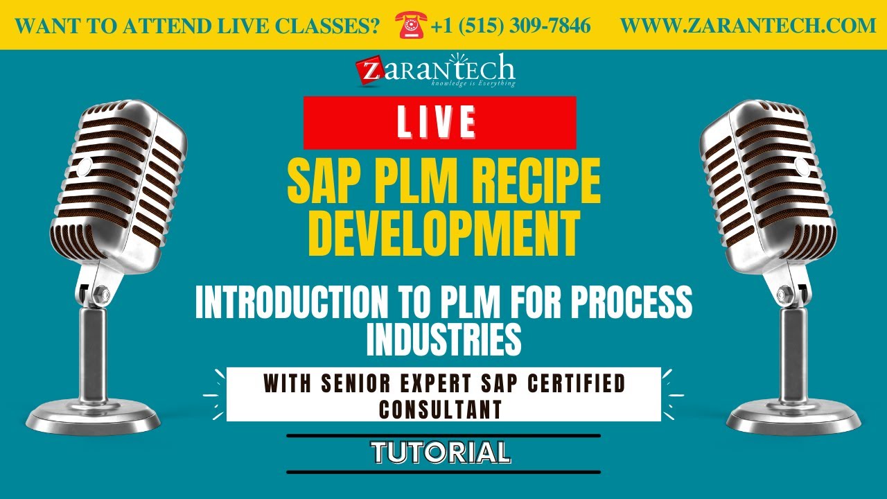 LIVE | Introduction to PLM for Process Industries | SAP PLM Recipe ...