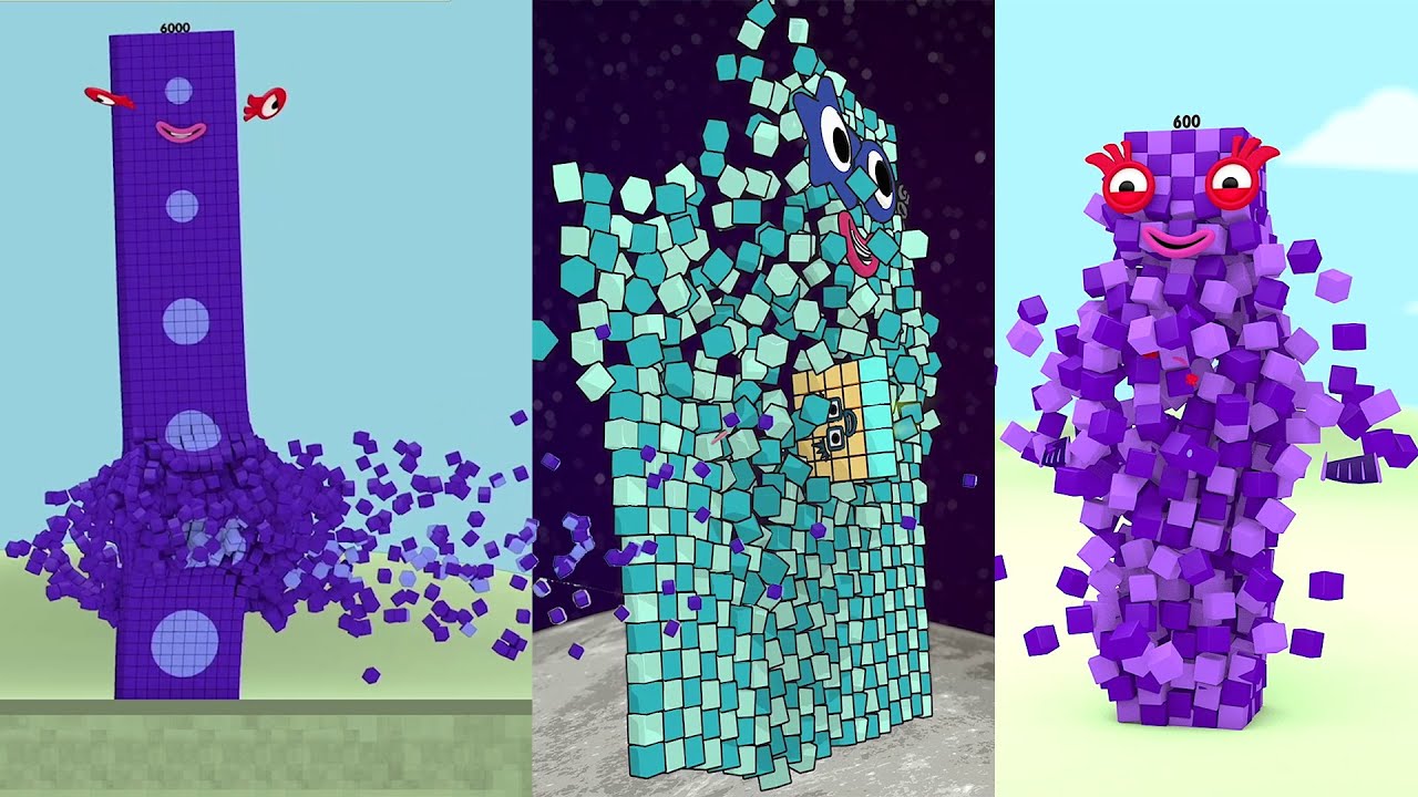 Awesome Numberblocks Crash Test Party Compilation - YouTube