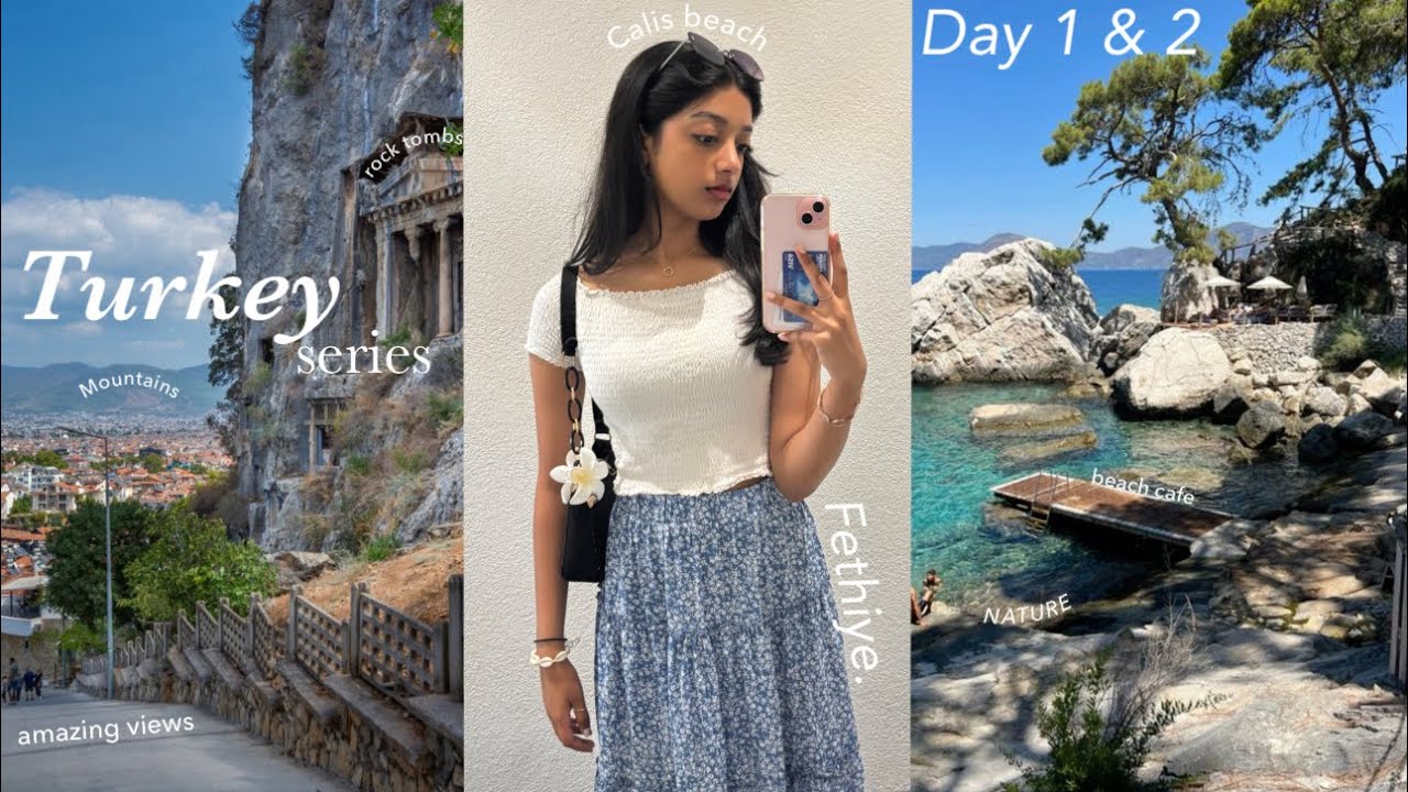 Day 1&2 in TURKEY | Ancient Rock Tombs, Calis market, Calis beach ...