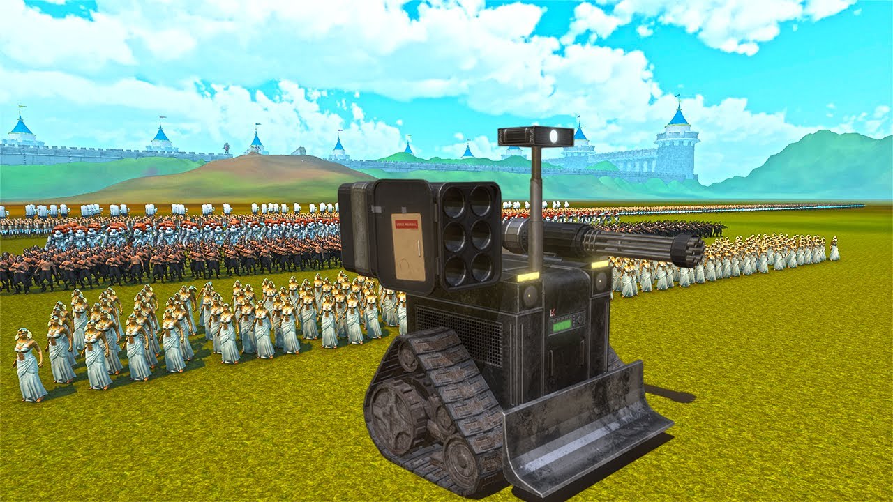 RAILGUN TURRET, DREADNAUGHT, PHALANX & RAMBO VS 2.7 MILLION PYRAMID ...