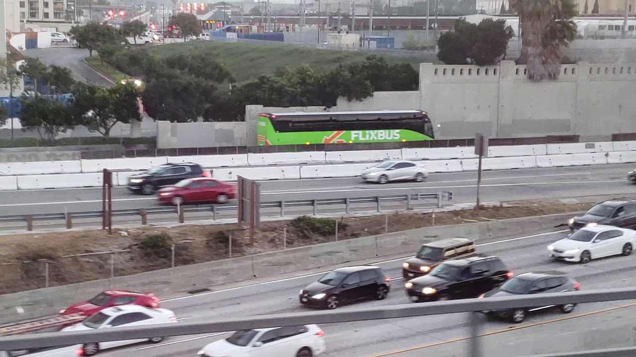 Flixbus MCI J4500 to Las Vegas on El Monte Busway at Los Angeles Union ...