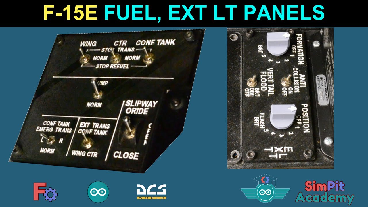 Episode 5 DCS F-15E Fuel and External Lights Panels #dcs #arduino # ...