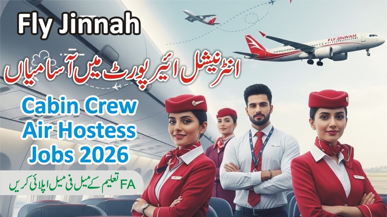 Fly Jinnah Jobs 2026 - Cabin Crew Jobs 2026 - Airhostess Jobs 2026 ...