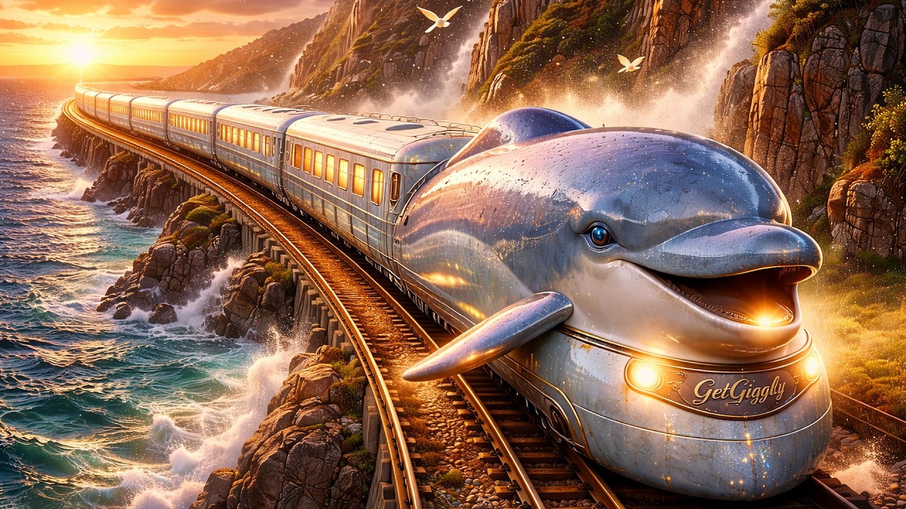 Magical Dolphin Train Journey | 3D Cinematic Ocean Adventure ...