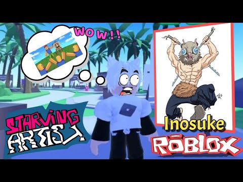 ROBLOX Making Inosuke in Starving Artist! Unlispace Arts Timelapse DIY ...