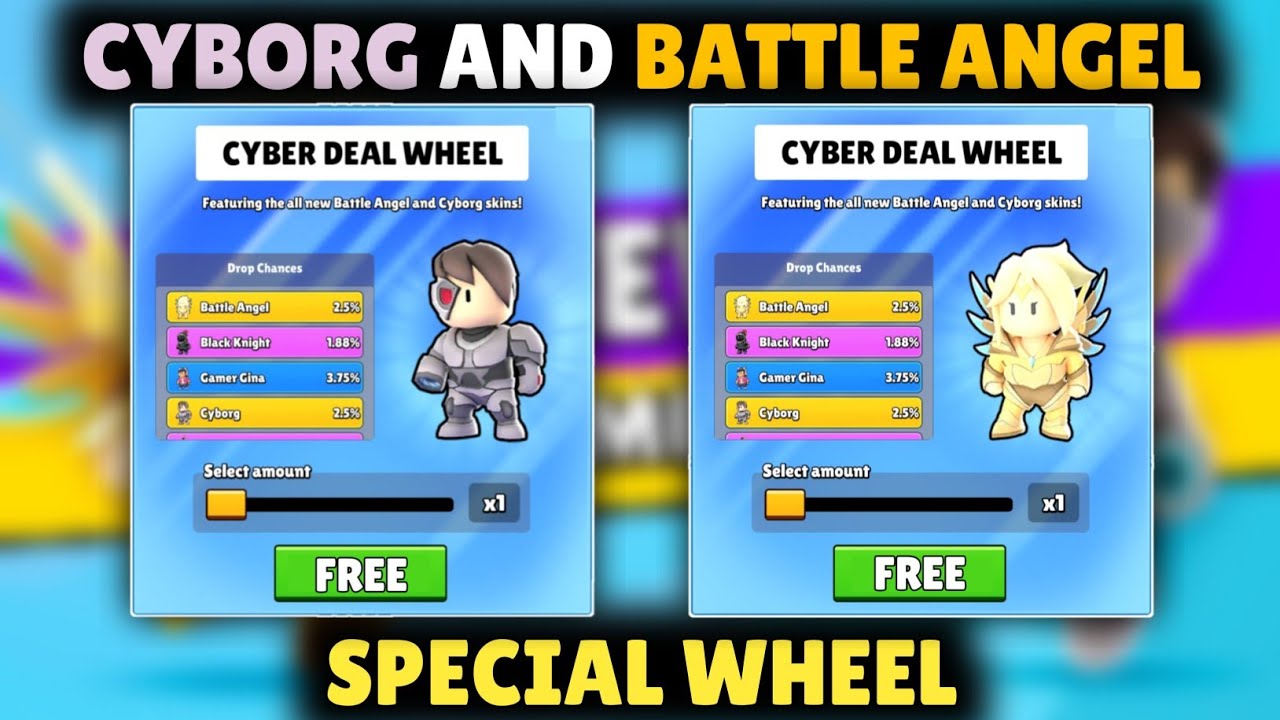 Cyborg And Battle Angel Special Wheel Stumble Guys | TUFMAN PLAYZ ...