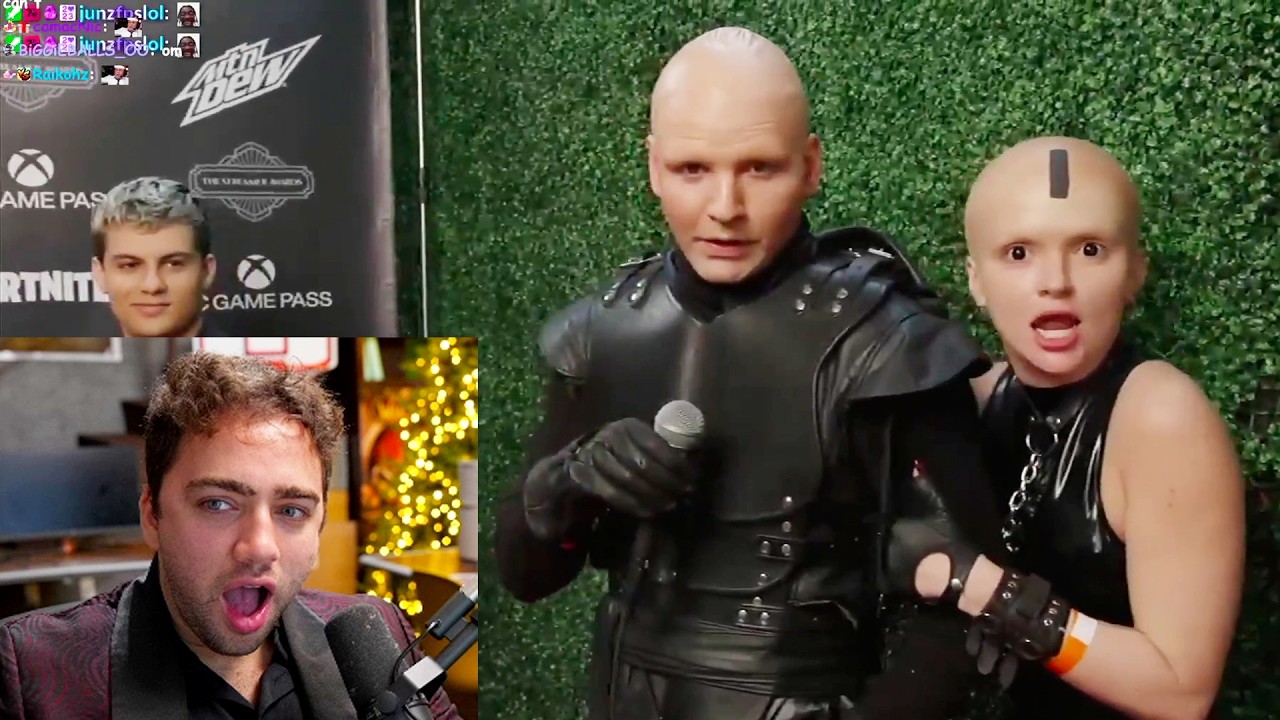 Mizkif blown away by Cyr and Peach's insane outfits - Streamer Awards ...