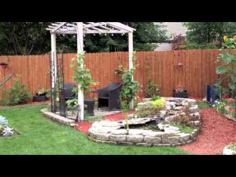 Pond and Pergola Garden Tour - YouTube