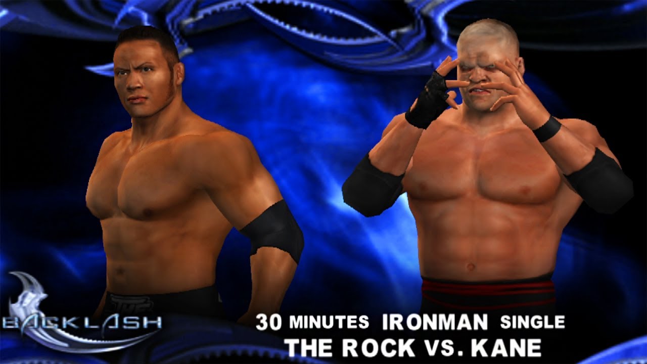 WWE SVR 2006: Iron Man - The Rock vs Kane - YouTube