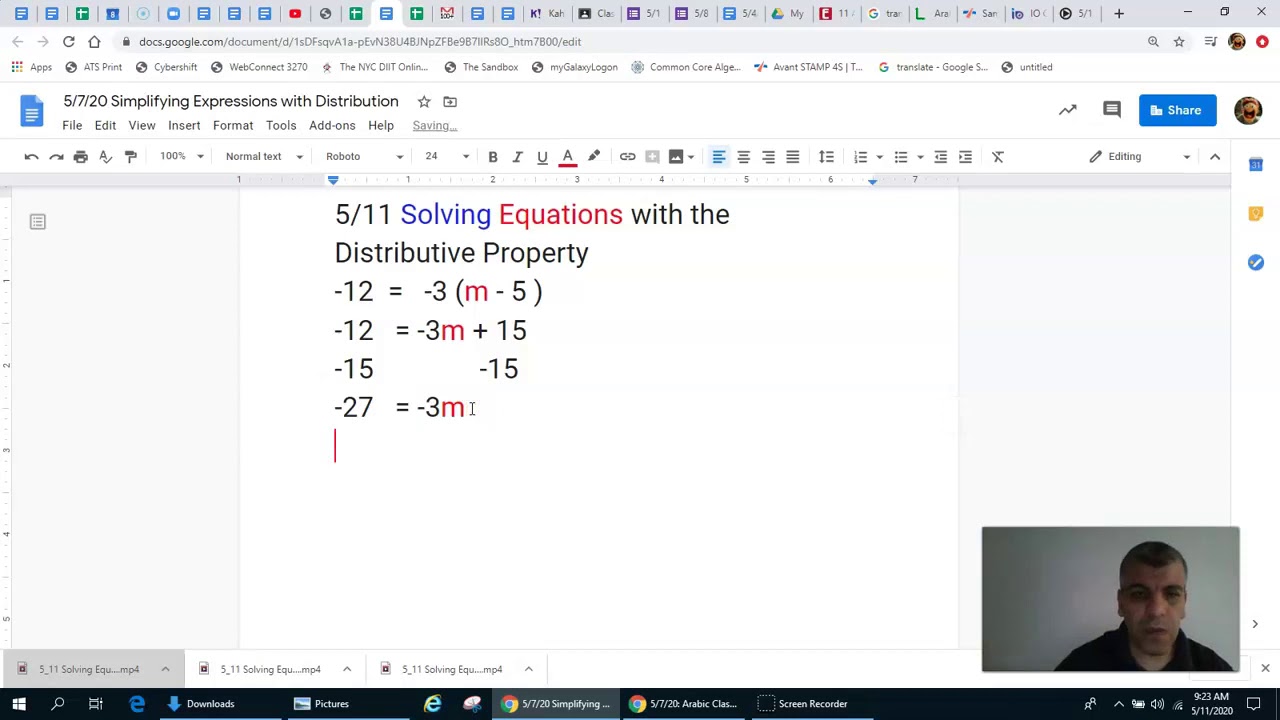 5 11 Solving Equations with the Distributive Property #2 (Spanish ...
