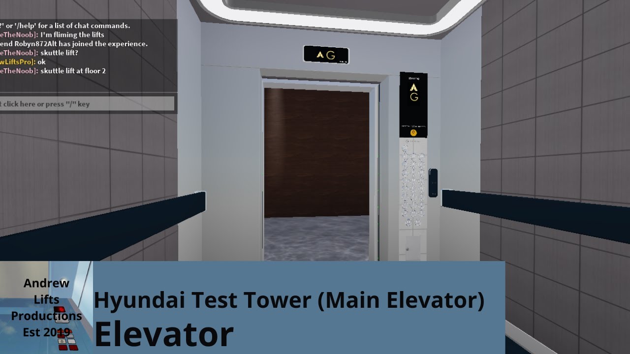 Hyundai elevator at Hyundai Test Tower | Roblox (Main Elevator) - YouTube