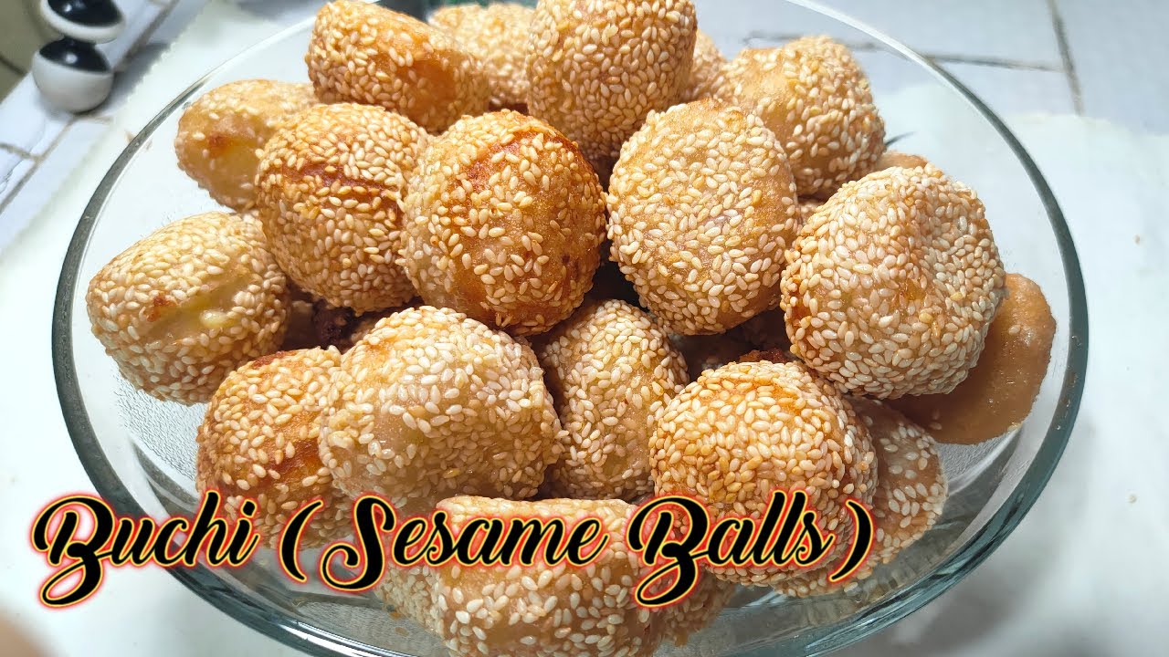 Buchi (Sesame ball) #asmr cooking - YouTube