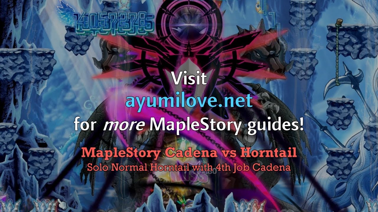 Ayumilove MapleStory Horntail vs Cadena 4th Job Solo Normal Mode - YouTube