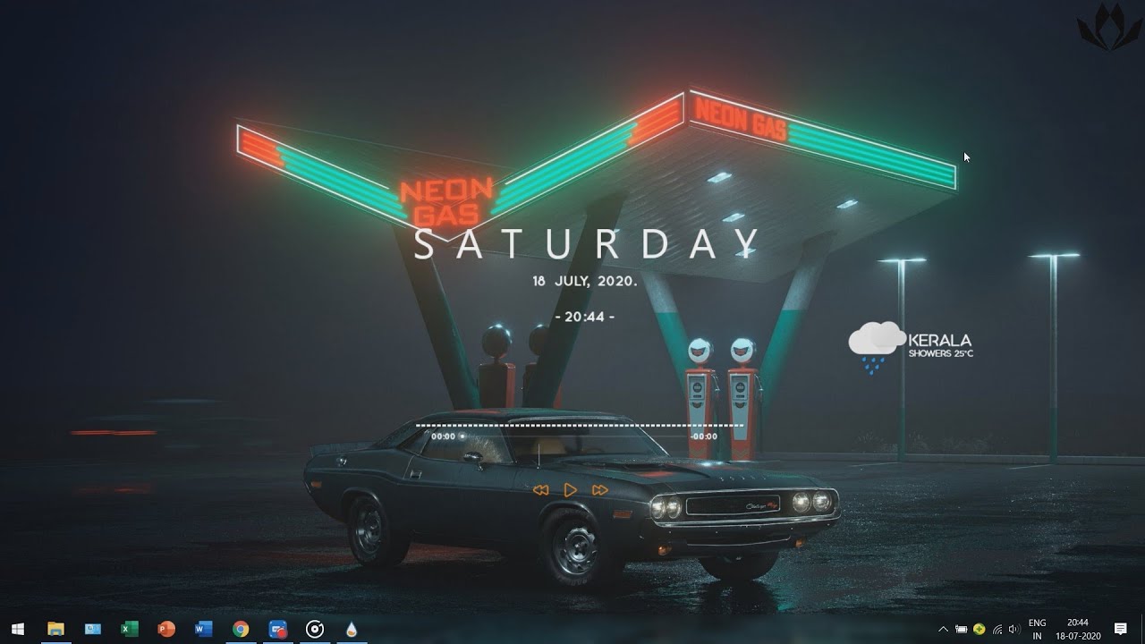 Neon station Mond Theme for windows - YouTube