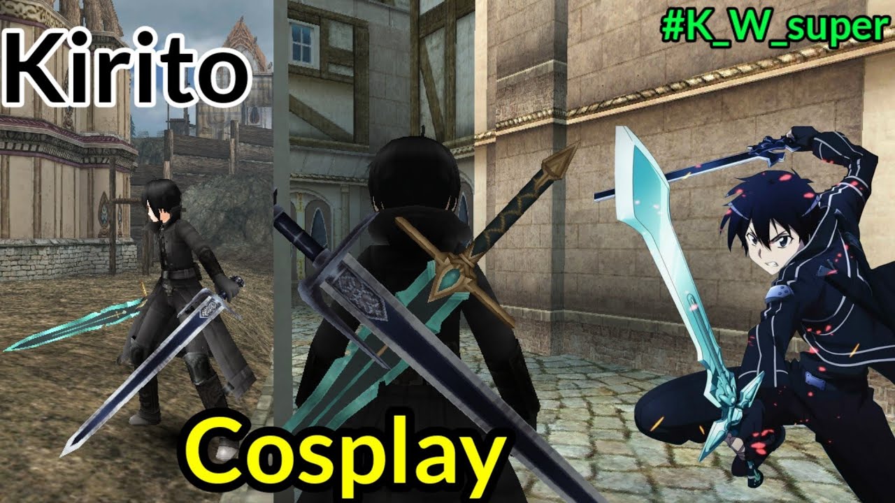 kirito sword art online cosplay di toram online - YouTube