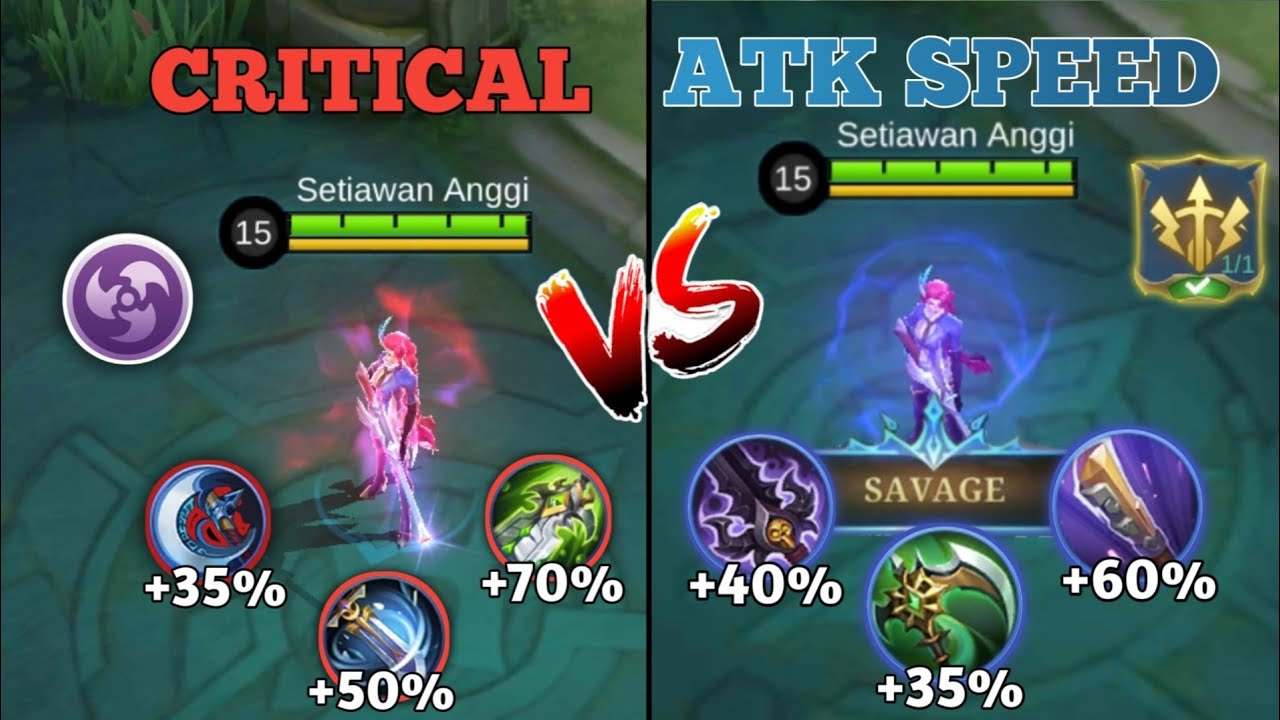 Critical Vs attack speed build Lesley tersakit one shot one kill | Mlbb ...