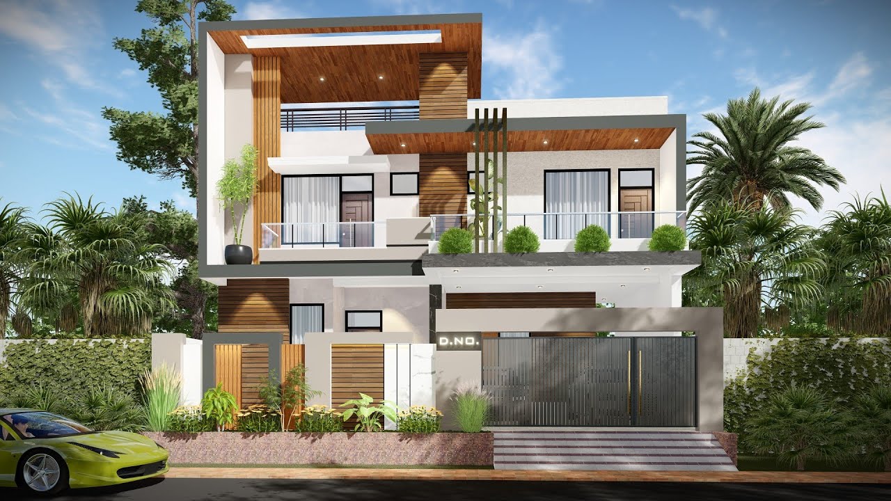 38x70 feet plot stunning 4bhk modern house design - YouTube