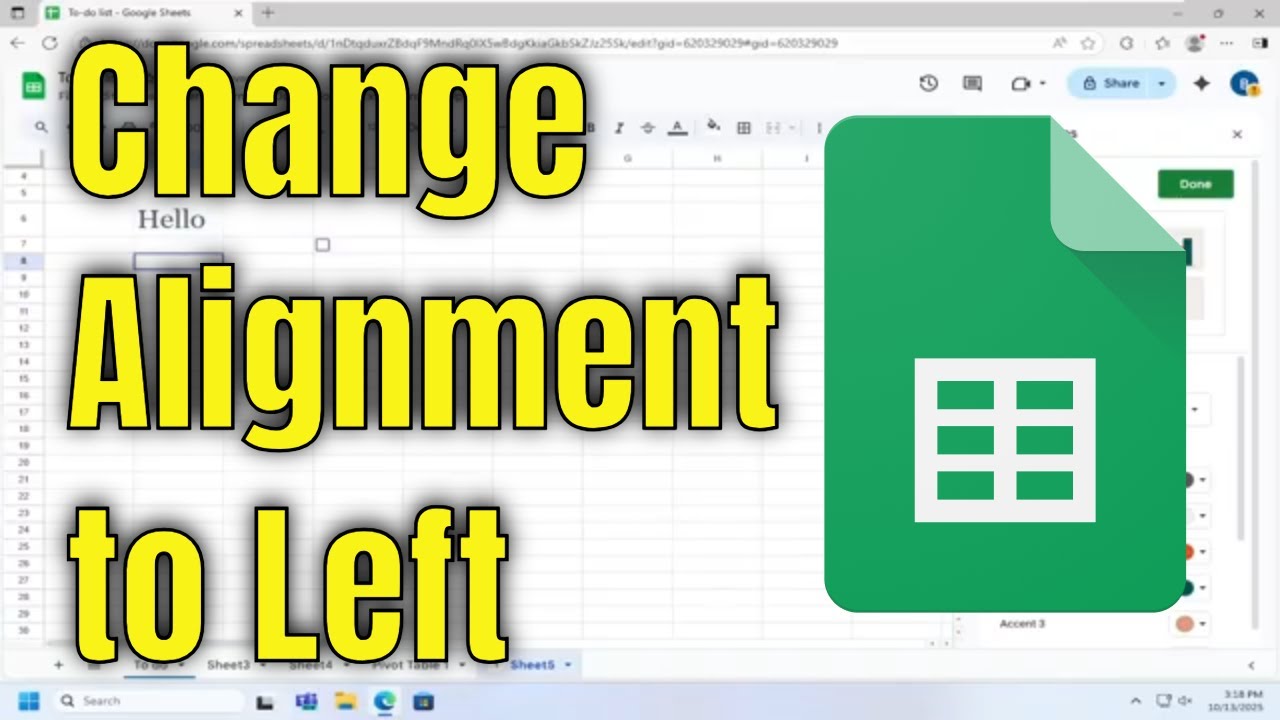 How To Change Alignment to Left on Google Spreadsheets [Guide] - YouTube