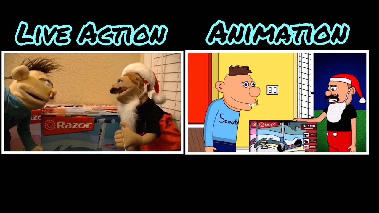 SML Movie: Rich Scooter Live Action + Animation Side by Side! - YouTube