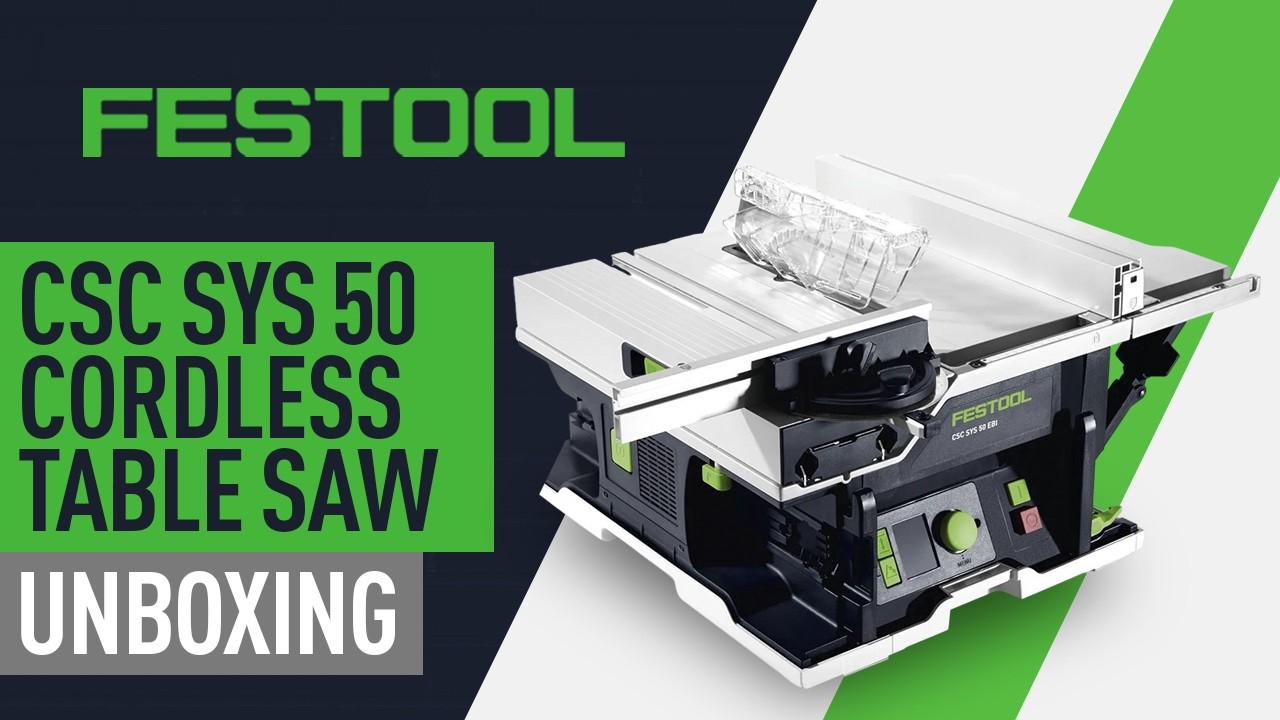 Unboxing the Festool CSC SYS 50 Cordless Table Saw - YouTube