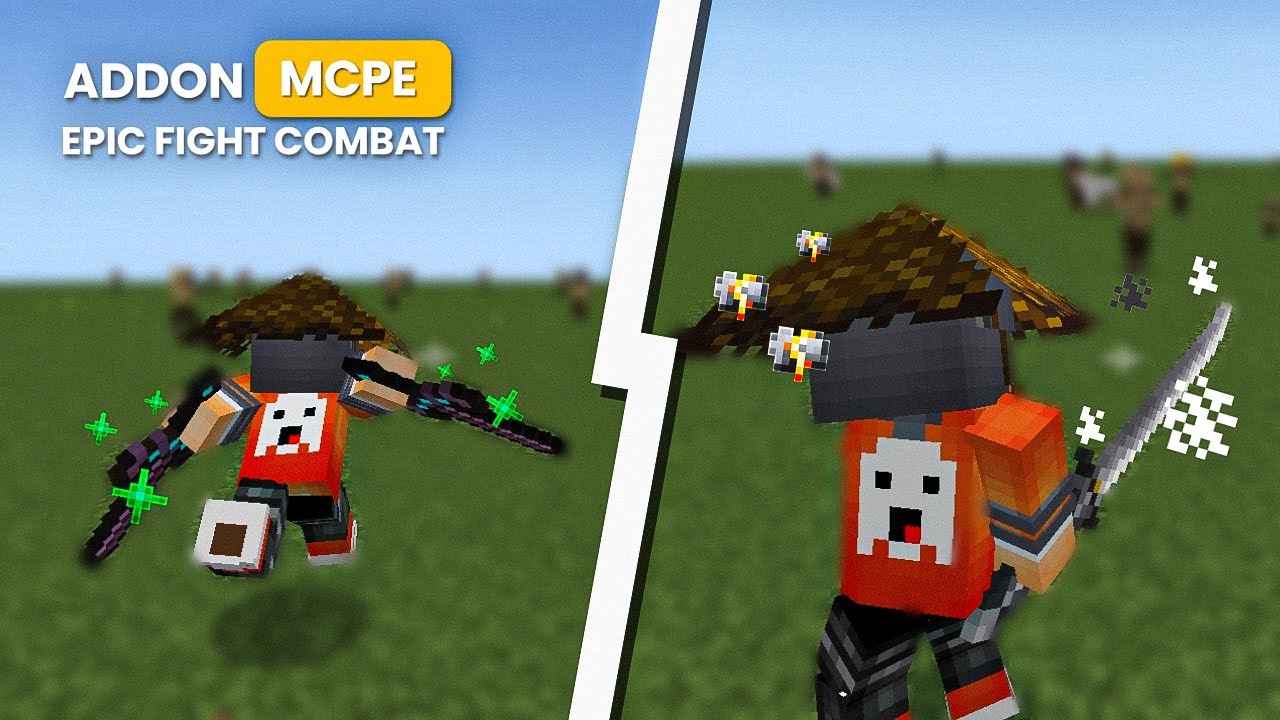 ADDON EPIC FIGHT COMBAT MCPE PALING KEREN - YouTube