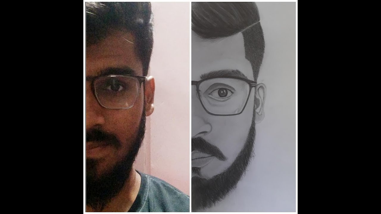 Graphite pencil sketch A4 size/Pencil Drawing - YouTube