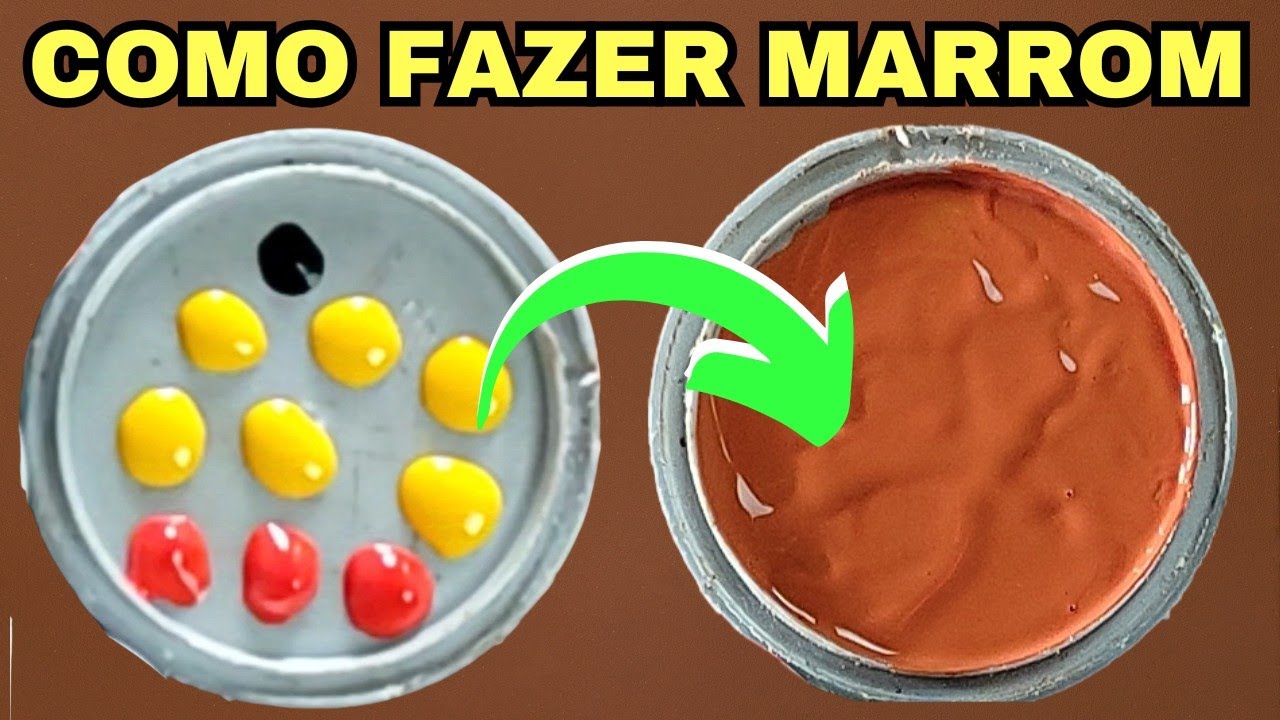 Como fazer a Cor Marrom com tinta - YouTube