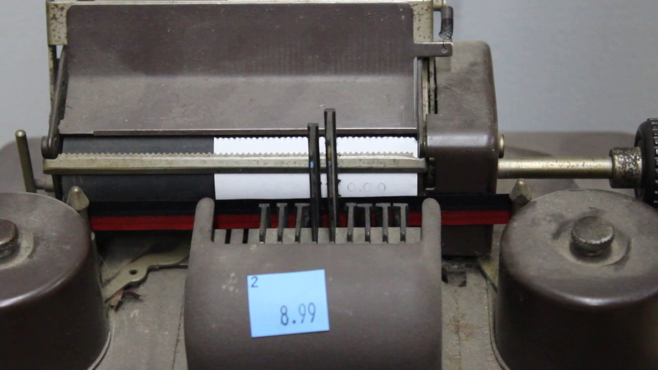 Burroughs adding machine - YouTube