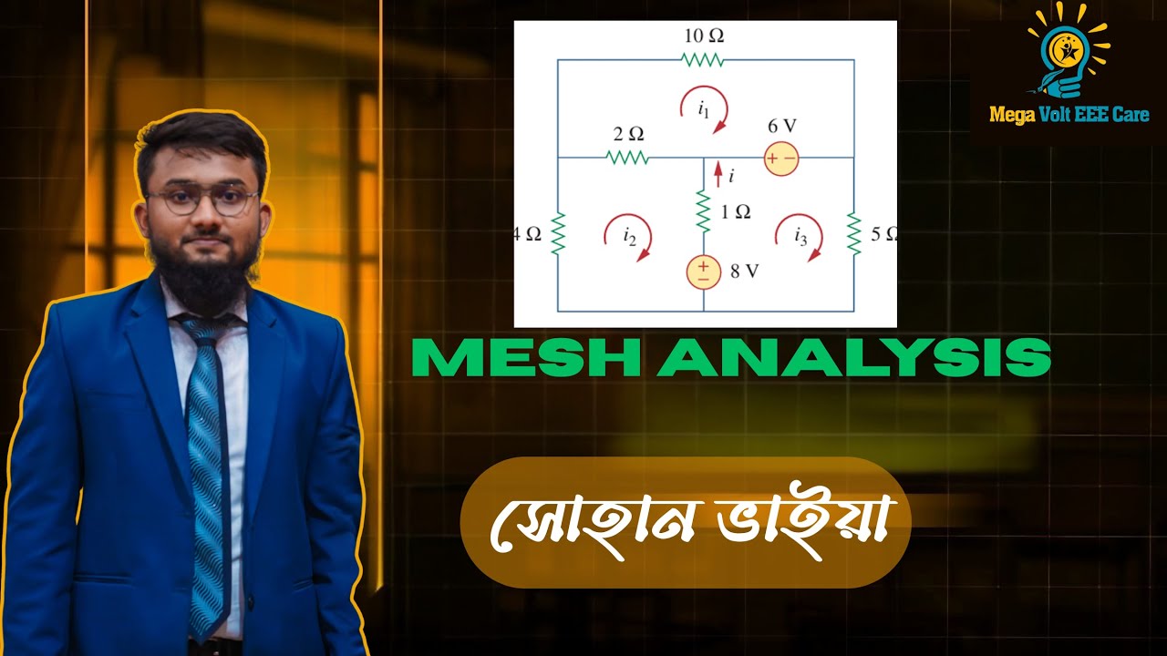 "Mesh Analysis Explained Bangla | সহজ উদাহরণসহ DC Circuit Mesh Current ...