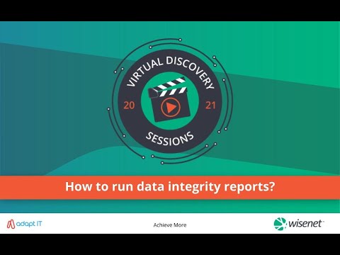 How to run data integrity reports? - YouTube
