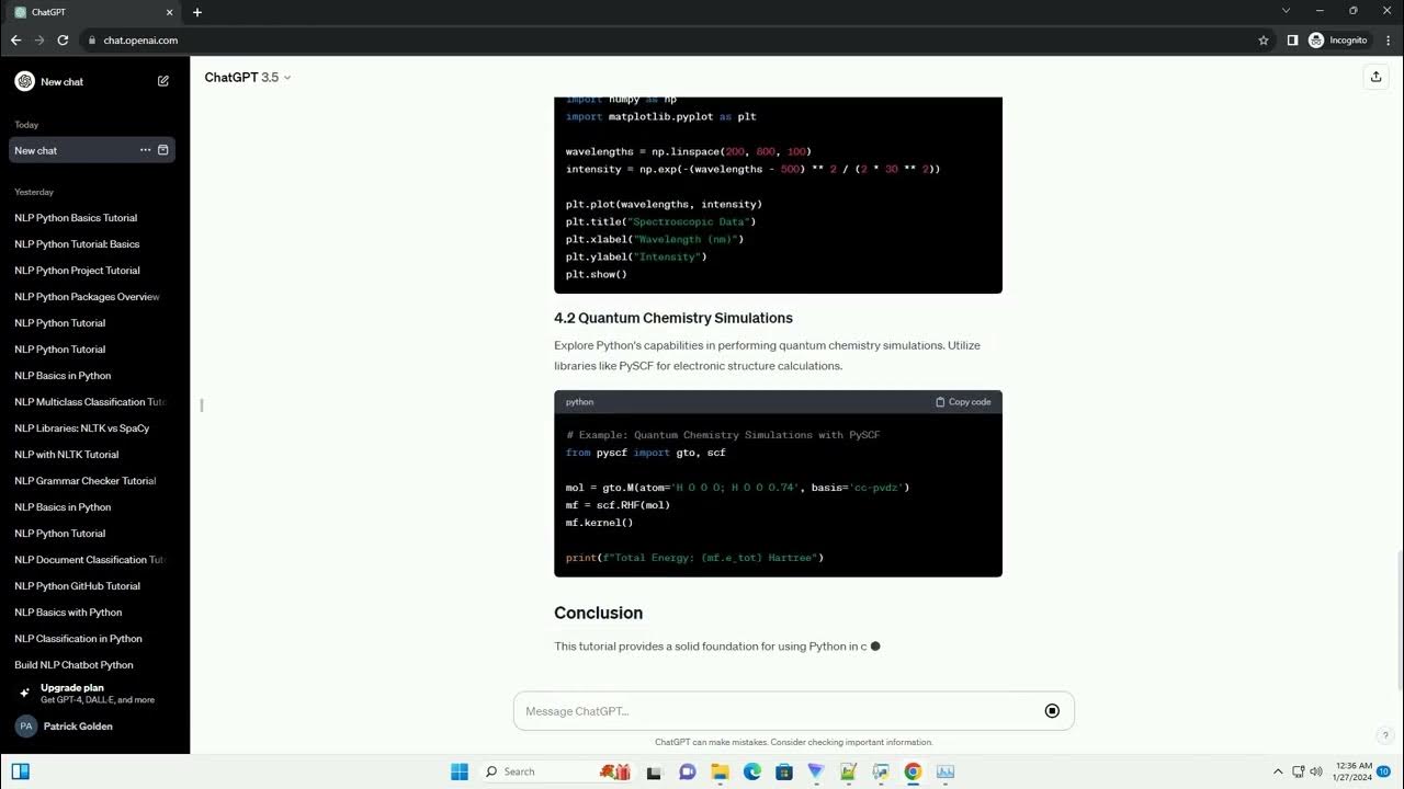 python for chemistry book - YouTube