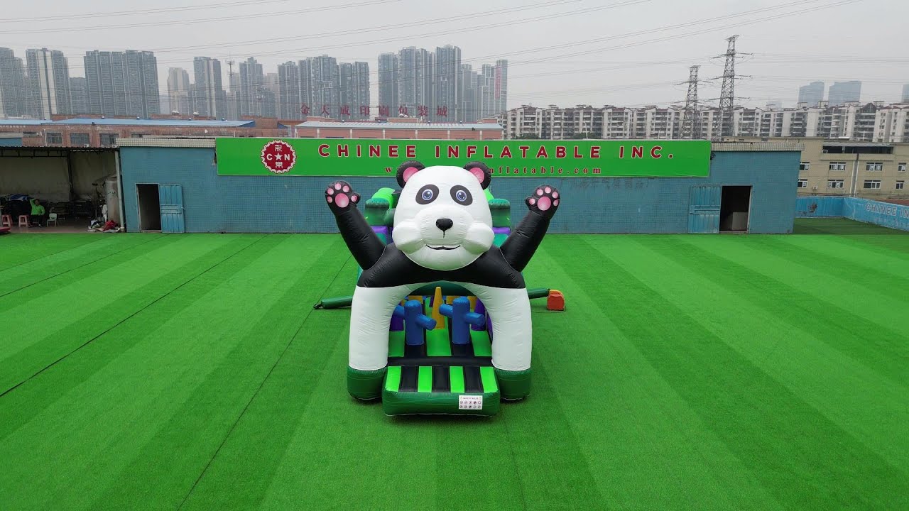 Rolling With Pandas: Custom Panda Theme Inflatable Obstacle Course! 🐼 ...