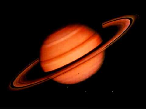 Red Orange Saturn Planet