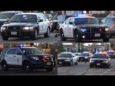LAPD Street Racing Task Force Responding - YouTube