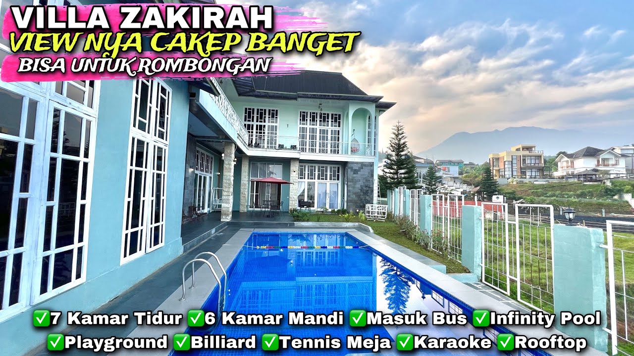 VILLA BESAR DI PUNCAK BOGOR VIEW NYA KEREN BANGET | VILLA ZAKIRAH - YouTube