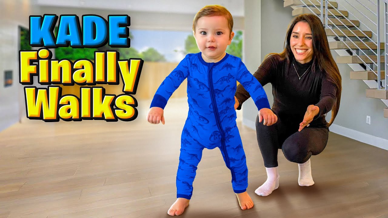 BABY KADE is OFFICIALLY WALKING | Mom vs Dad *at the end* - YouTube