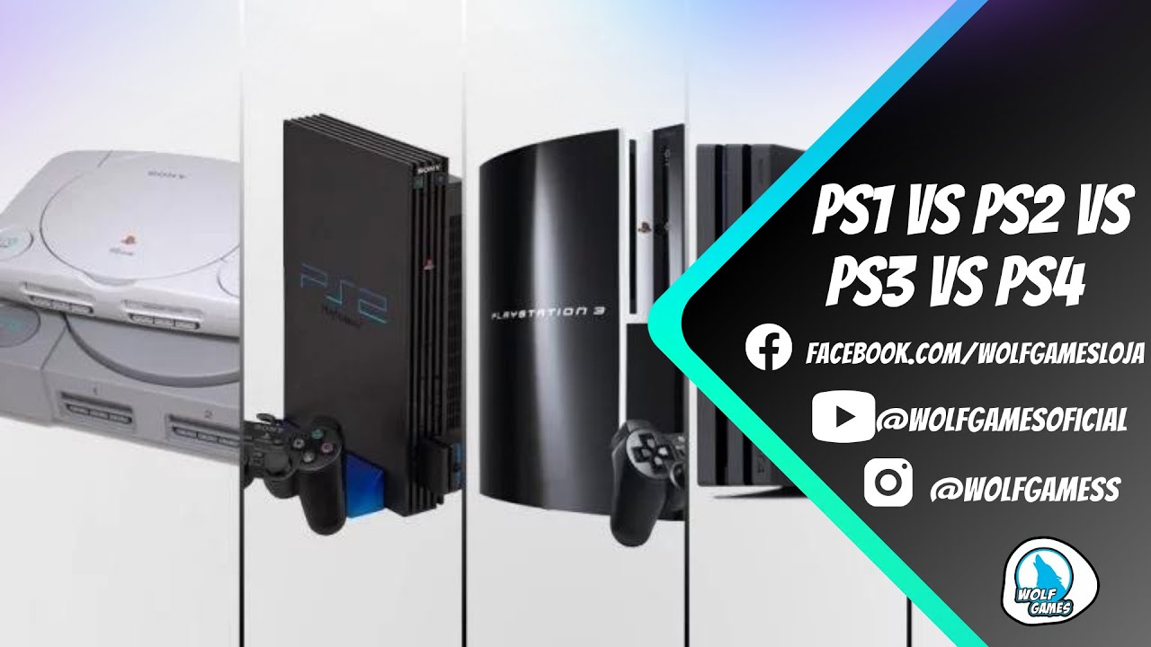 PS1 vs PS2 vs PS3 vs Comparação de gráficos de jogabilidade do PS4 ...