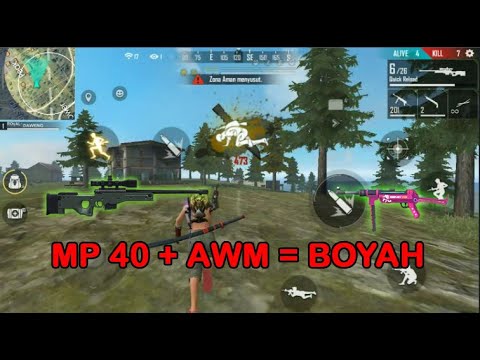 DUA SENJATA FAVORIT NYA WAWAN MKS!!!  MP40 &  AWM AUTO BOYAH???!!  - GARENA FREE FIRE