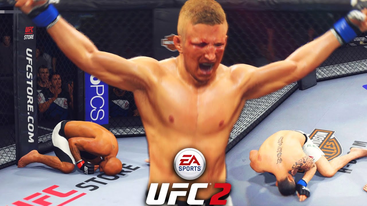 T.J. Dillashaw Is A BEAST! Made Dominick Cruz Backflip! EA Sports UFC 2 ...