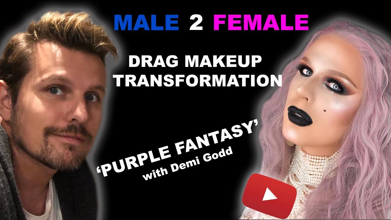 Drag Makeup Tutorial - Transformation 'Purple Fantasy' - YouTube
