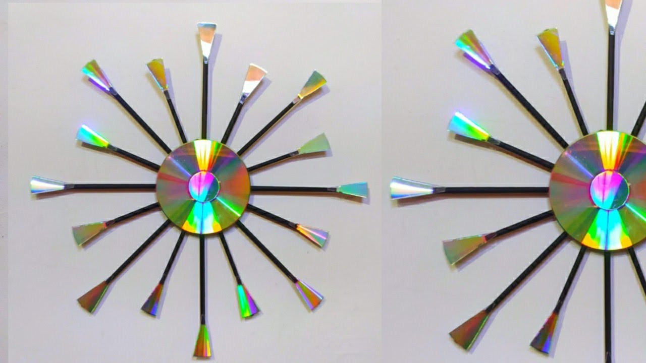 DIY, Hanging Wall Decor Idea By Old CD || How To CD For Use || Art ...