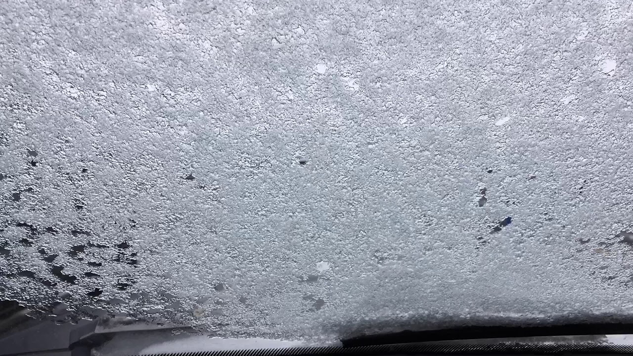 Melting snow on windshield - YouTube