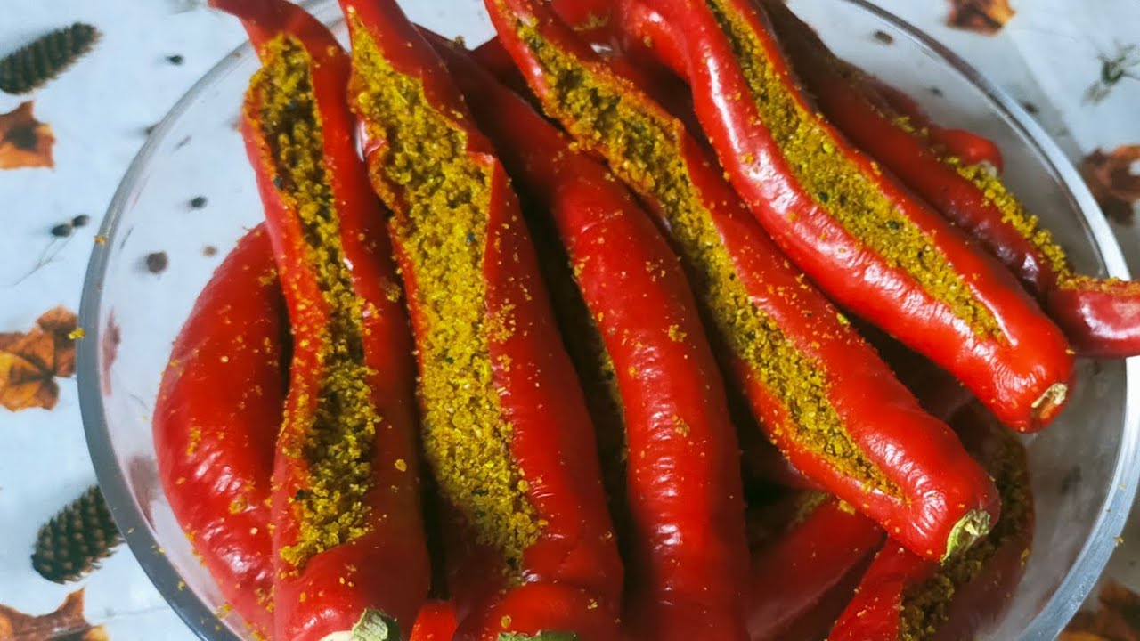Lal mirchi ka bharwa achar/#Red chilli achar/#mirchi ka achar recipe/# ...