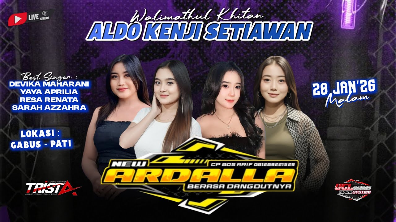 🔴STREAM NEW ARDALLA / KHITAN " ALDO KENJI SETIAWAN " / GABUS PATI - YouTube