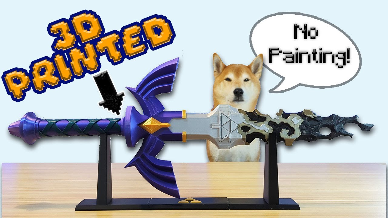 3D Printed Master Sword - No painting required! - YouTube