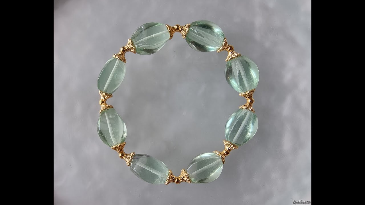 Gelang Batu Green Flourite Quartz Spiral Shape Natural 19x10mm C1071 ...